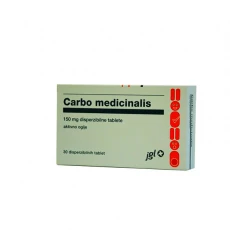 Carbo medicinalis 150 mg disperzibilne tablete, 30 tablet - Prebava in ...