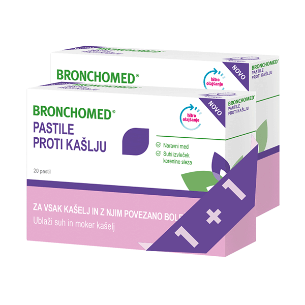 Bronchomed pastile, 20 pastil, 1+1 gratis - Dihala - Gorenjske lekarne