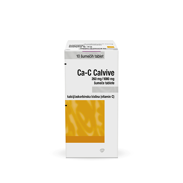 Ca - C Calvive 260 mg / 1000 mg šumeče tablet, 10 šumečih tablet ...