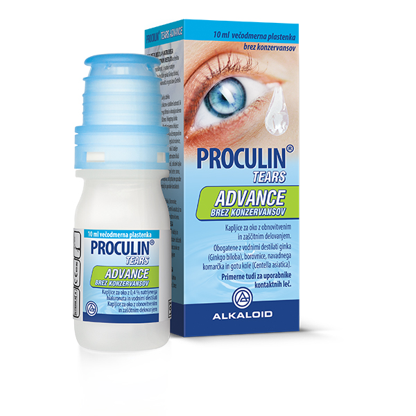 Proculin Tears Advance, kapljice za oči - Čutila - Gorenjske lekarne