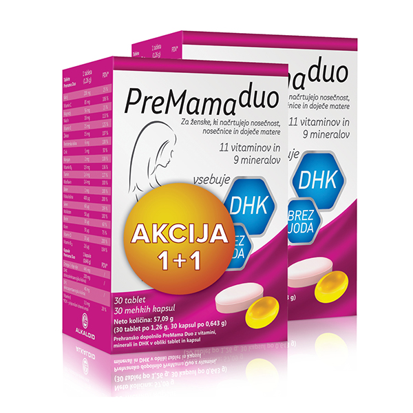 PreMama Duo, tablete in mehke kapsule, akcija 1 + 1 gratis - Ostalo ...