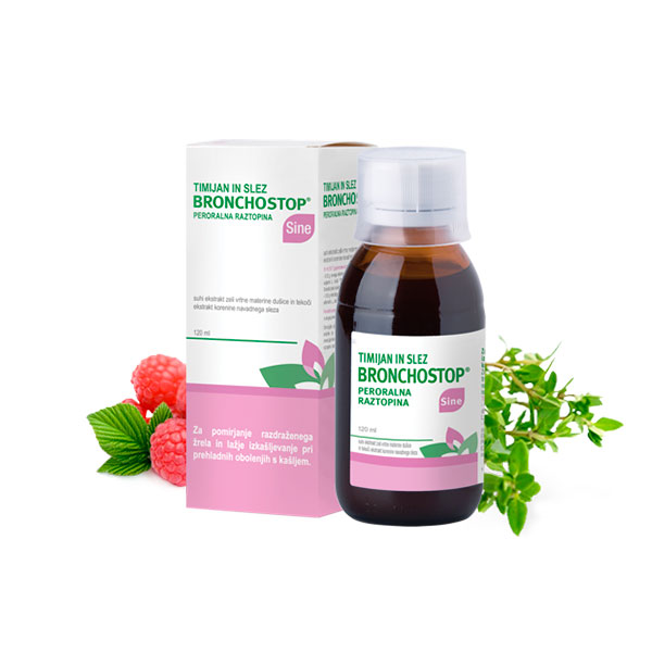 Timijan in slez bronchostop sine sirup, 120 ml - Dihala - Gorenjske lekarne