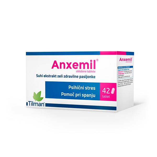 Anxemil, obložene tablete - Živčevje - Gorenjske lekarne