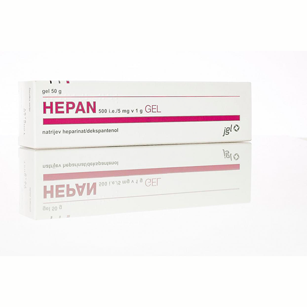 Hepan 500 i.e./g / 5 mg/g gel - Srce in ožilje - Gorenjske lekarne